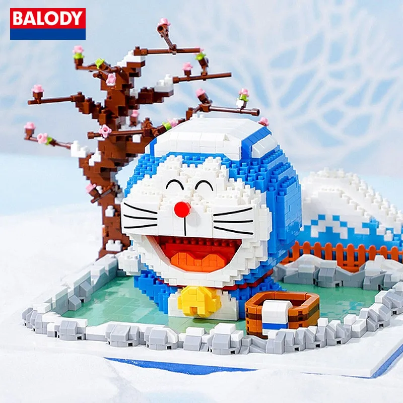 BALODY-Doraemon-building-block-hot-spring-model-Kawaii-anime-character ...