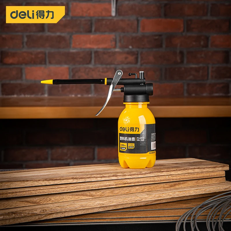 Deli-Oil-Can-Oiler-PVC-Hose-Metal-Plastic-Machine-High-Pressure-Pump ...