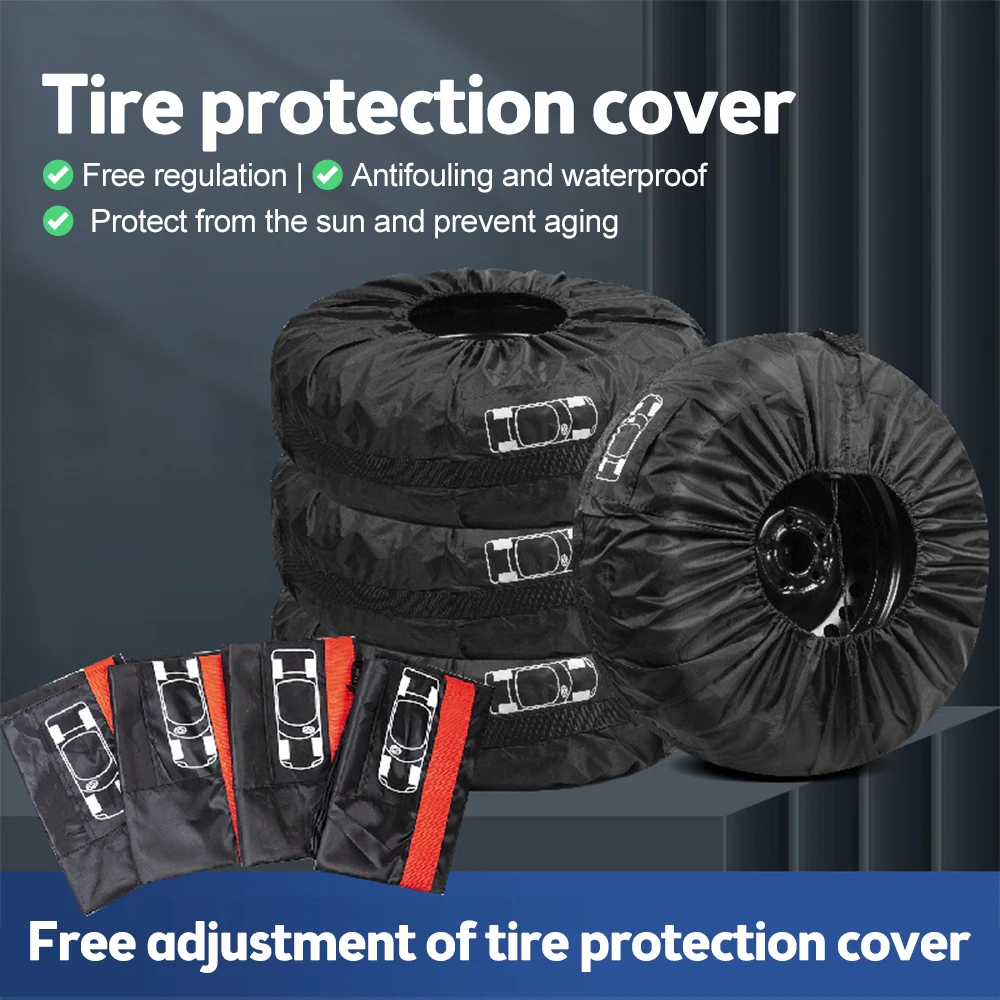 1PC-4PCS-Car-Spare-Tire-Cover-Case-Polyester-Auto-Wheel-Tire-Storage ...