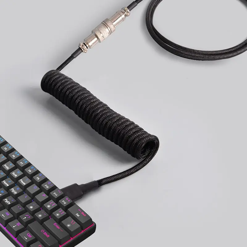 Mechanical-Keyboard-Coiled-Cable-Wire-Type-C-Custom-Usb-Port-Cable ...