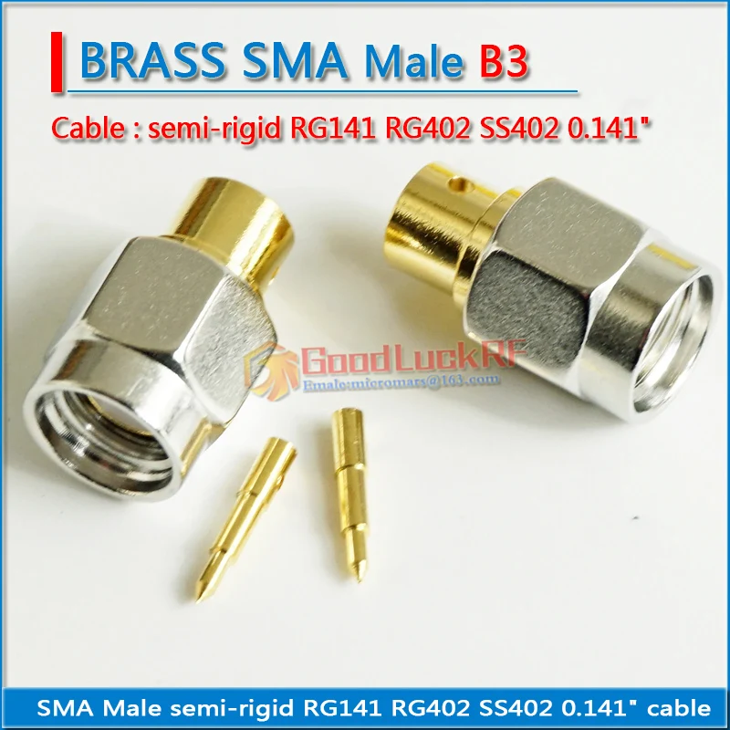 High-quality-Connector-Stainless-SMA-Male-Solder-for-semi-rigid-RG402-0 ...