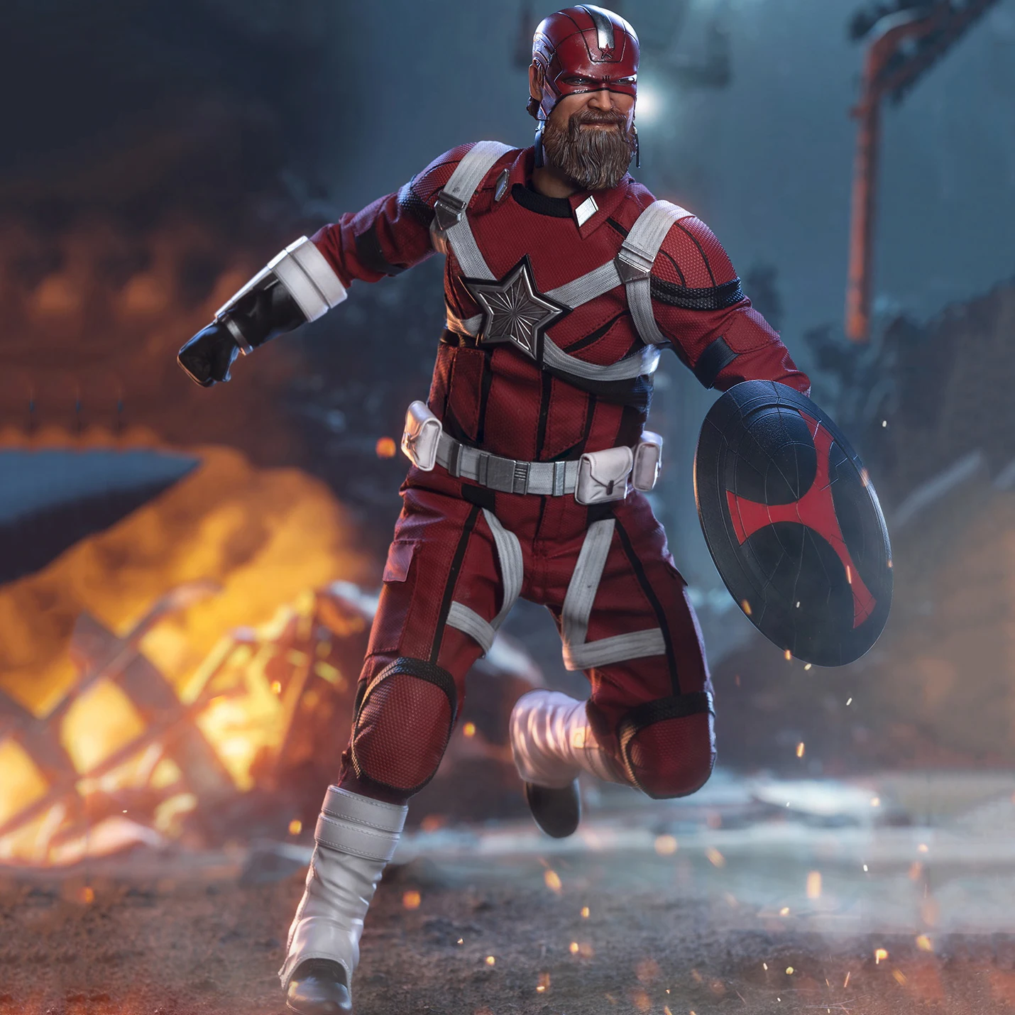 Figura de acción de laboratorio TL001 1/6, modelo de comandante rojo ...