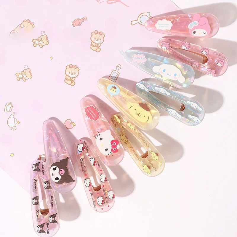 2PCS-Hello-Kitty-Sanrio-Kawaii-Anime-Hair-Clip-Cute-Sweet-My-Melody ...