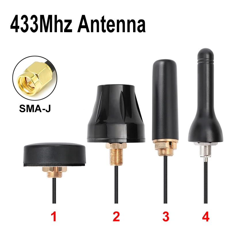 Lora 433Mhz Antenna 433M DTU Antenna Outdoor Waterproof 1 meter SMA-J Male High Gain Long Range ...