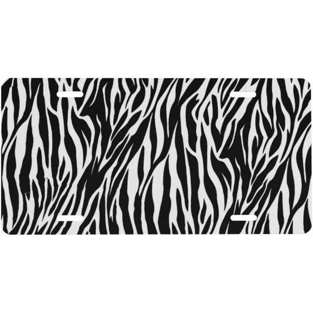 Zebra Print License Plate