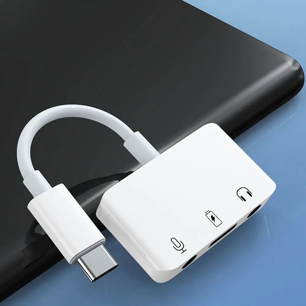 3-in-1-USB-C-Sound-Card-Type-C-External-Stereo-Sound-Adapter-Converter ...