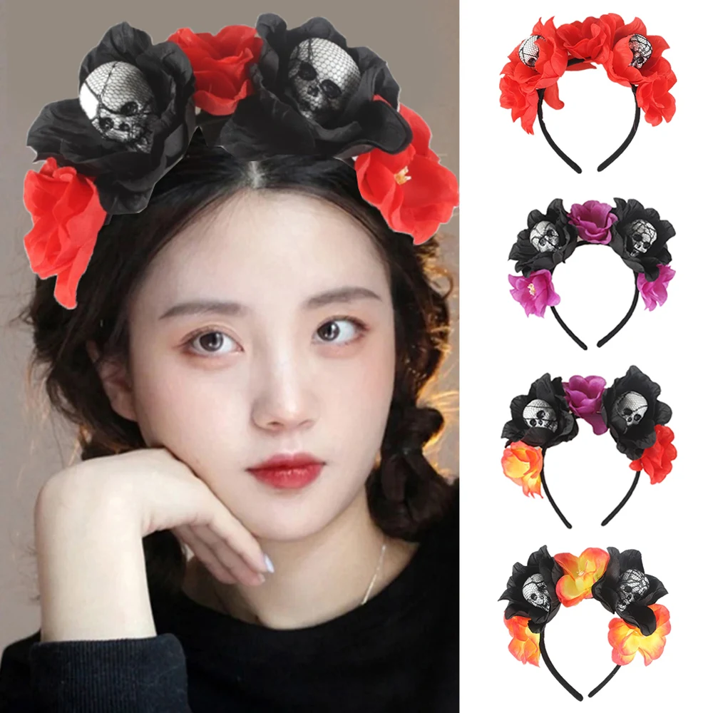 1pc-Halloween-Headbands-Simulation-Flower-Head-Buckle-Fashion-Foam ...