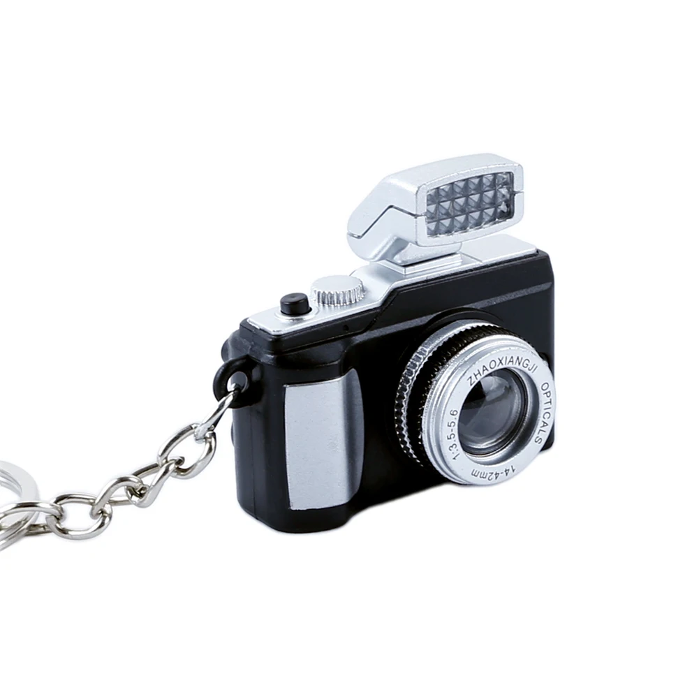Retro-Camera-Keychain-Mini-Sound-Light-Model-Bag-Charm-Car-Key-Chain ...
