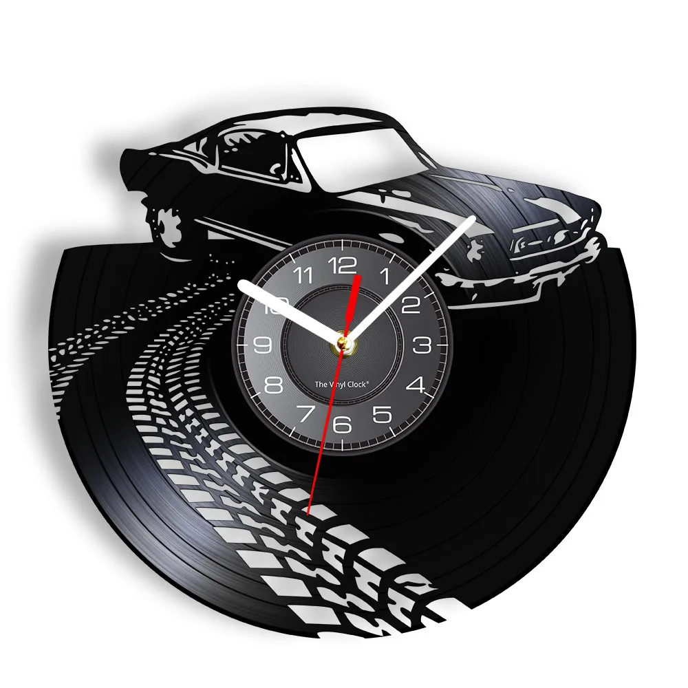 Vintage-Antique-Cars-With-Skid-Marks-Transportation-Wall-Clock-Classic ...