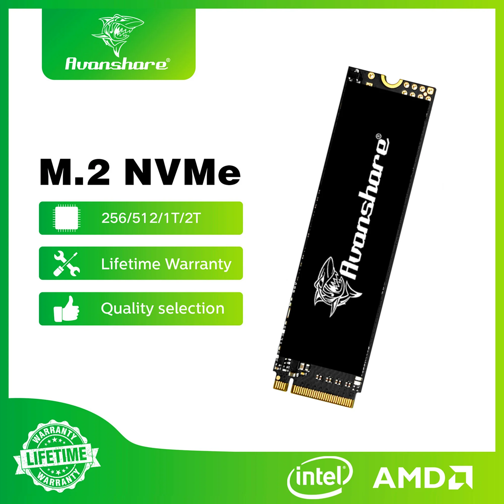 Avanshare SSD M.2 NVMe 128GB 256GB 512GB 1TB 2TB M2 NVMe PCIe3.0 M.2 ...