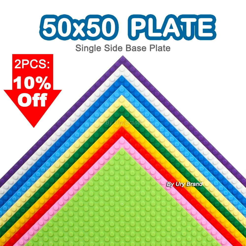 Moc 50*50 Dots High Quality Baseplate Fit Standard Building Blocks Diy ...