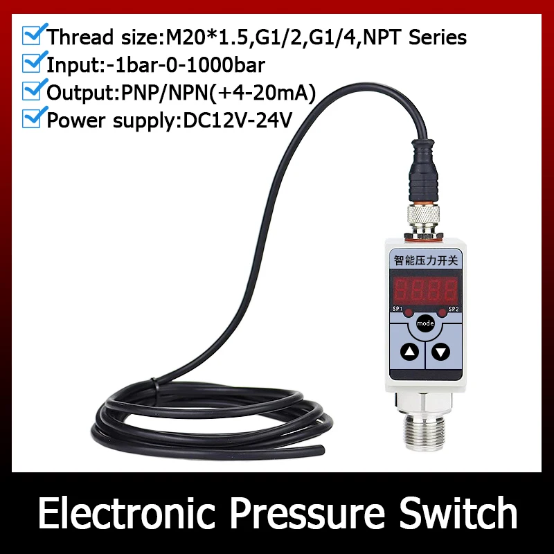 Intelligent-Electronic-Pressure-Switch-LED-Display-2-way-PNP-NPN-4-20mA ...