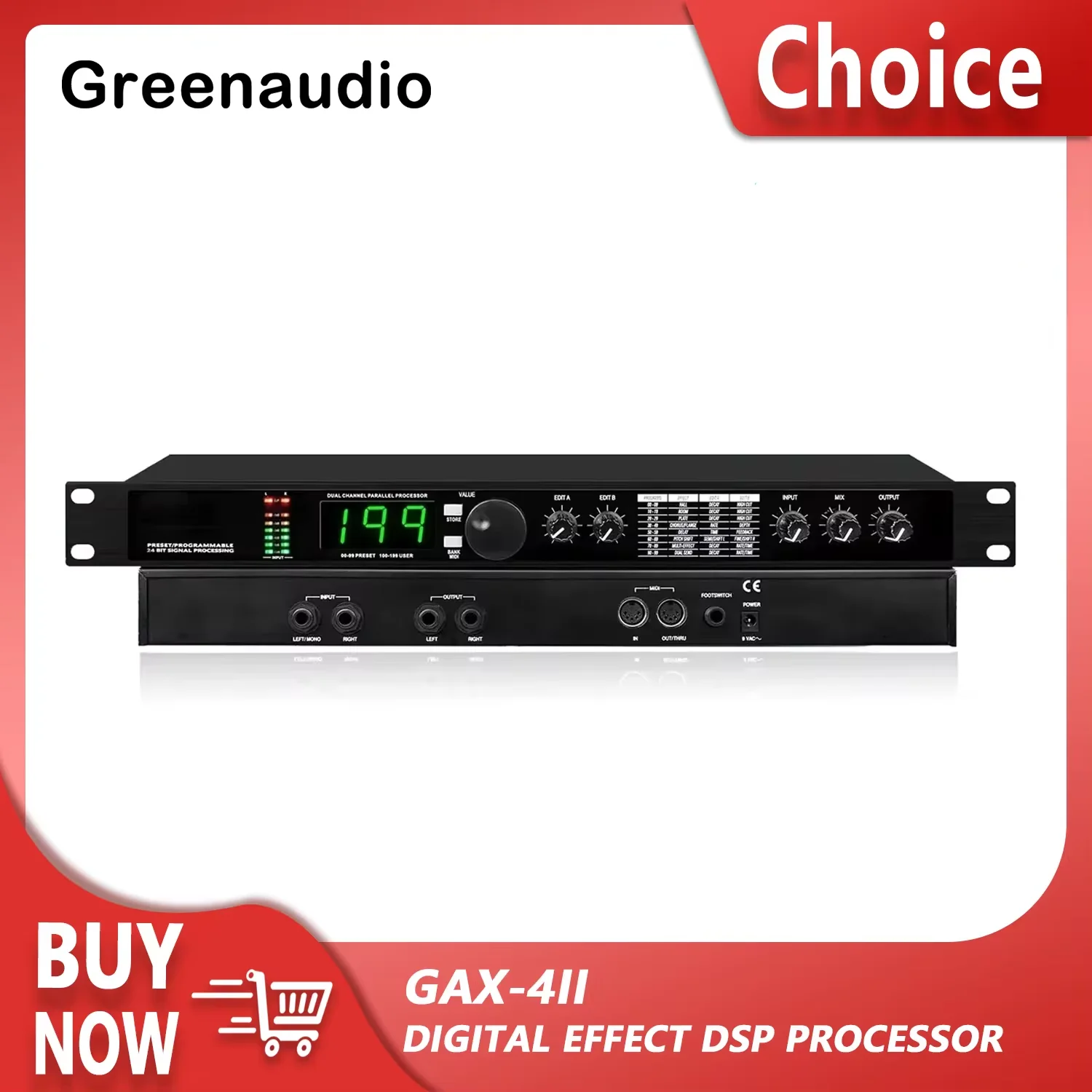Audio Processor Professional Digital Reverb Multi Effect DSP Processor ...