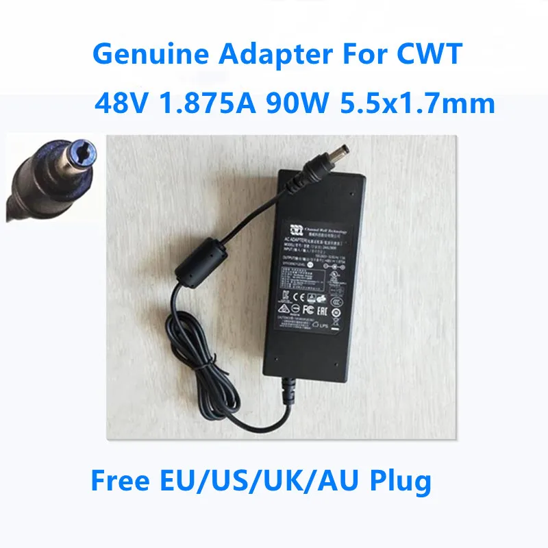 Genuine-48V-1-875A-90W-5-5x1-7mm-CWT-2AAL090R-AC-Power-Adapter-For ...