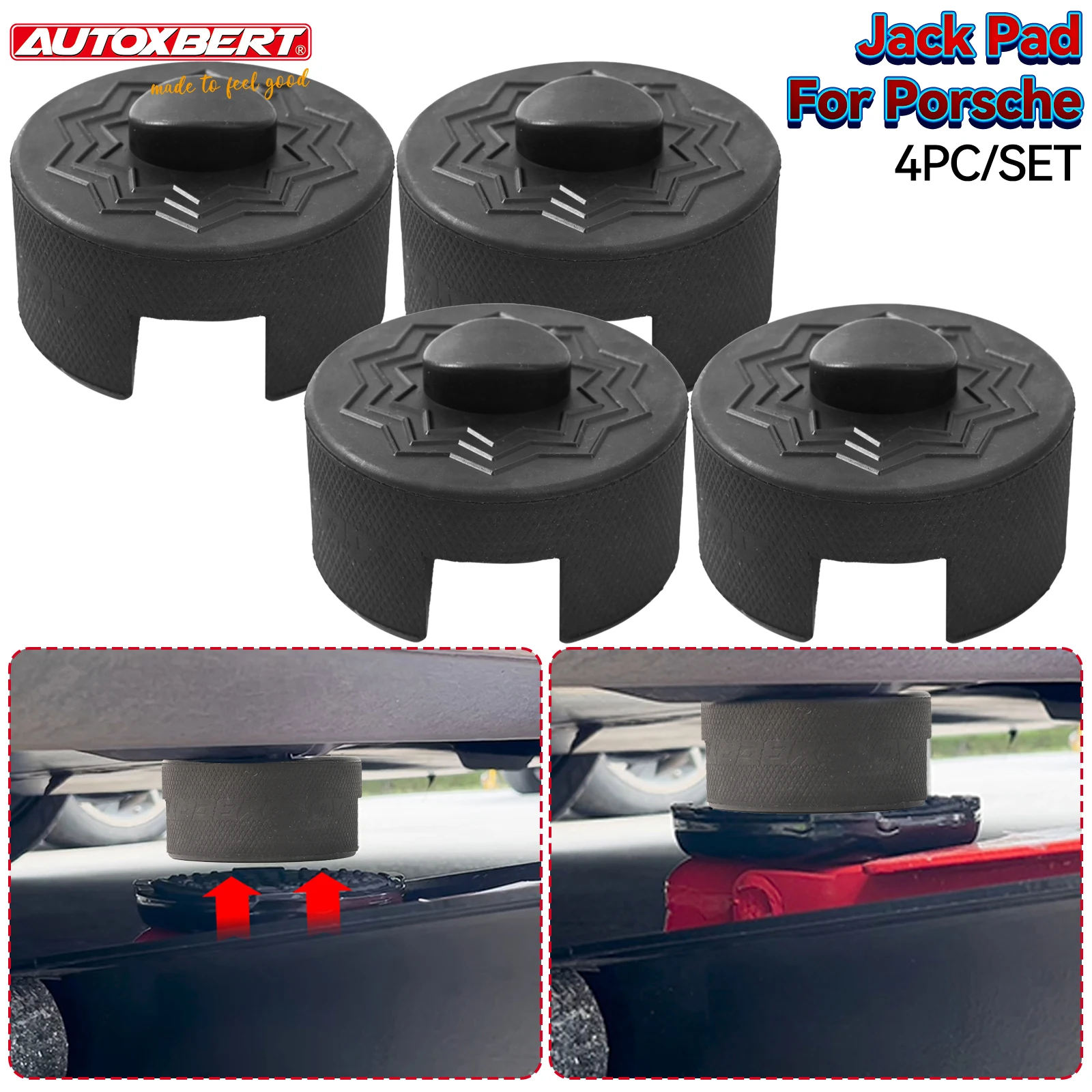 Car Axle Jack Stand Adapter Rubber Pads Lift Pucks For Porsche 911 964 ...