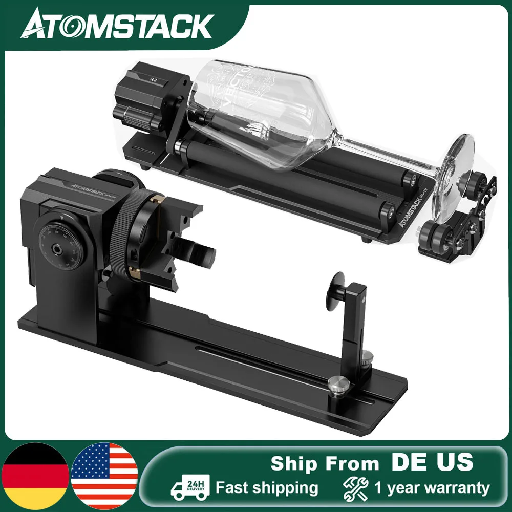 ATOMSTACK-R1-PRO-Rotary-Chuck-Roller-For-Laser-Engraver-360-Rotating ...