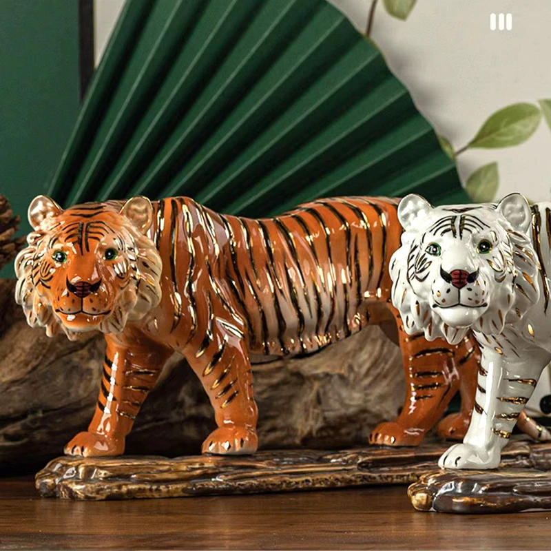 Ceramic-Tiger-and-Leopard-Ornament-Unique-Design-Crafts-Gift-Beautiful ...