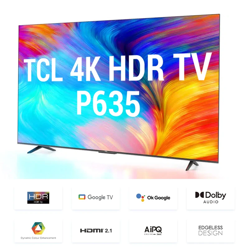 TCL 55P635 4K Smart TV HDR 10 Google TV 4K HDR TV, Dolby, 52% OFF