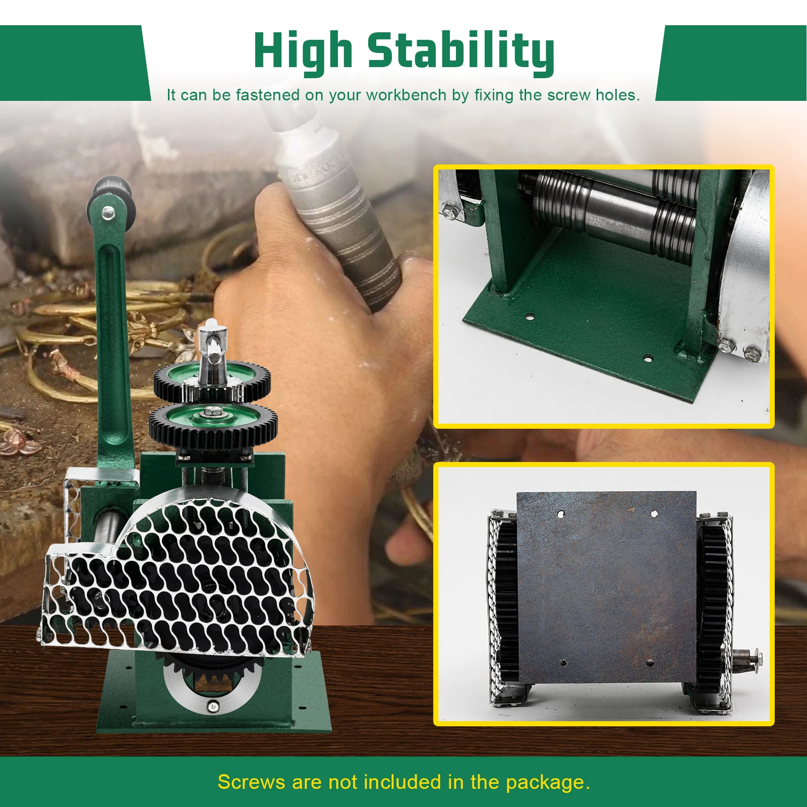 Manual Jewelry Rolling Mill Machine 120mm Wire Flat Metal Sheet Roller ...