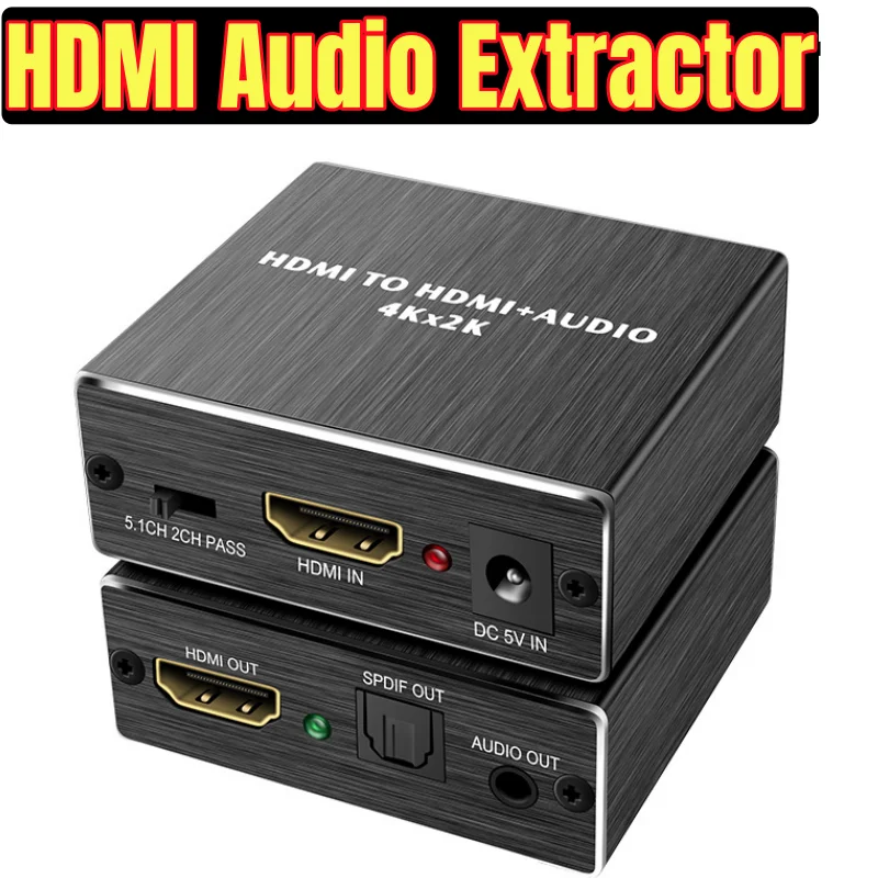 Mini HDMI Audio Extractor HDMI to HDMI Optical Toslink SPDIF 3.5mm ...