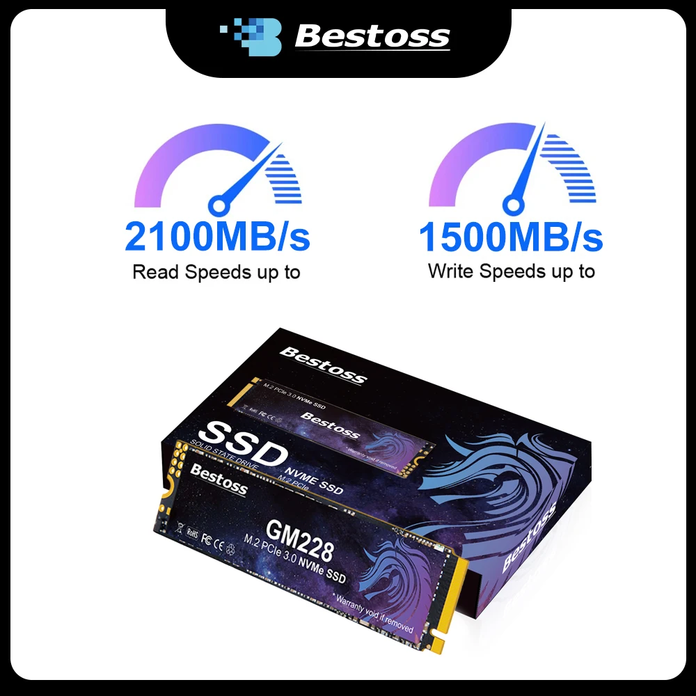 Bestoss SSD M2 NVME M.2 2280 PCIe 3.0 128GB 256GB 512GB 1TB 2TB 内蔵SSD ...