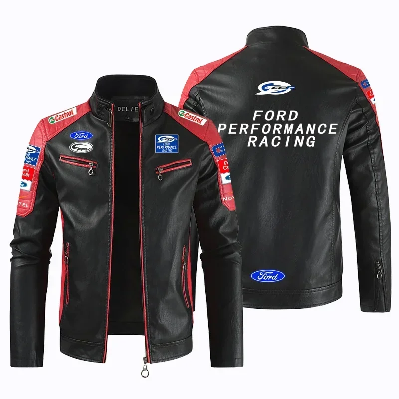 F1 racing suit men's motorcycle leather jacket suitable for Ford FORD ...