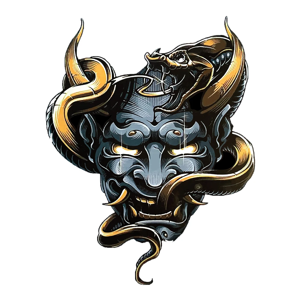 JDM-Demon-Samurai-Reflective-Moto-Stickers-Decor-Motorcycle-Scooter ...