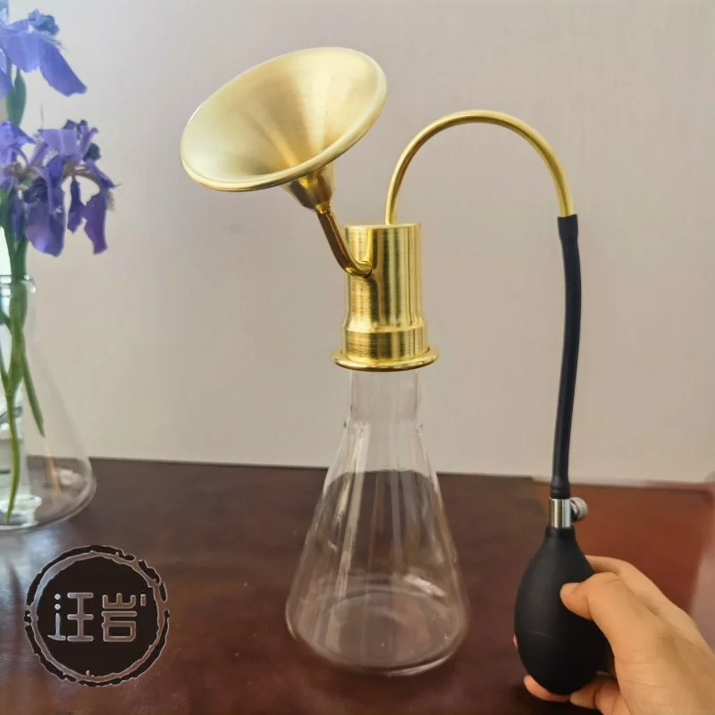 Glass-Fragrance-Bottle-Spa-Spa-Funnel-Device-Brass-Instrument-Liquor ...