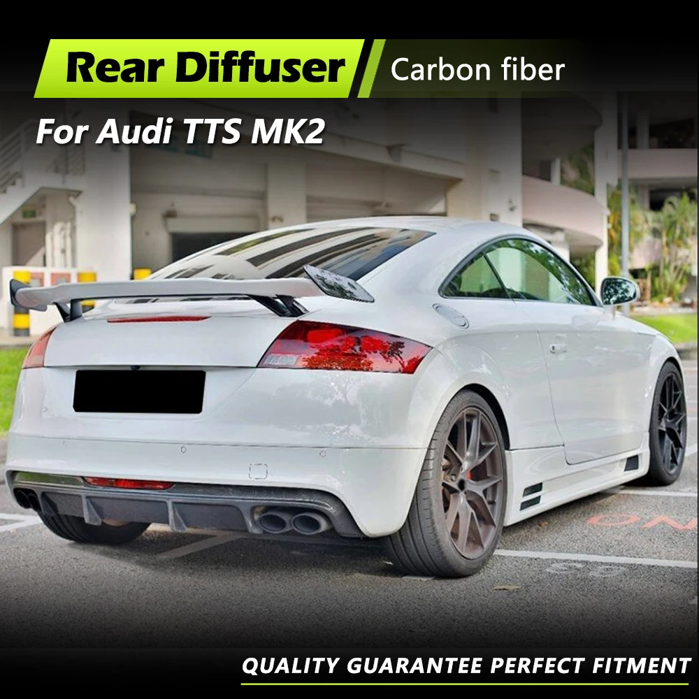 Carbon Fiber / FRP Car Rear Bumper Diffuser Lip for Audi TTS MK2 Bumper ...