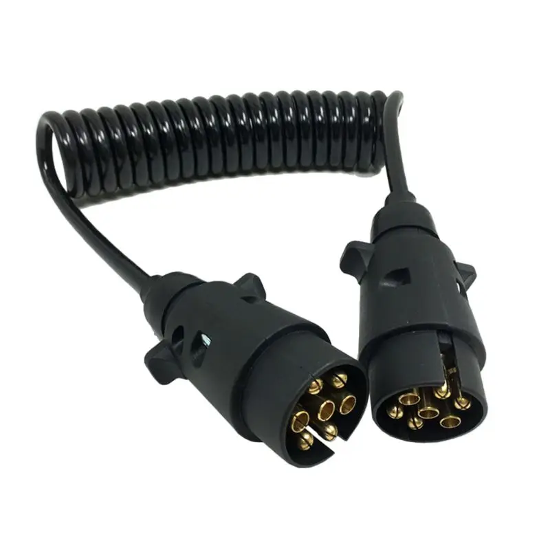 7-Way-Trailer-Extension-Coiled-Cable-Universal-7Pin-Trailer-Connector ...