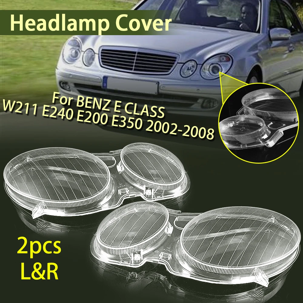 Headlight-Lenses-Headlamp-Replacement-Cover-Shell-Left-Right-Side-For ...