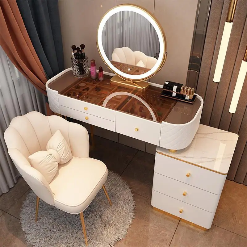 Wooden Dressing Table With Mirror Designs