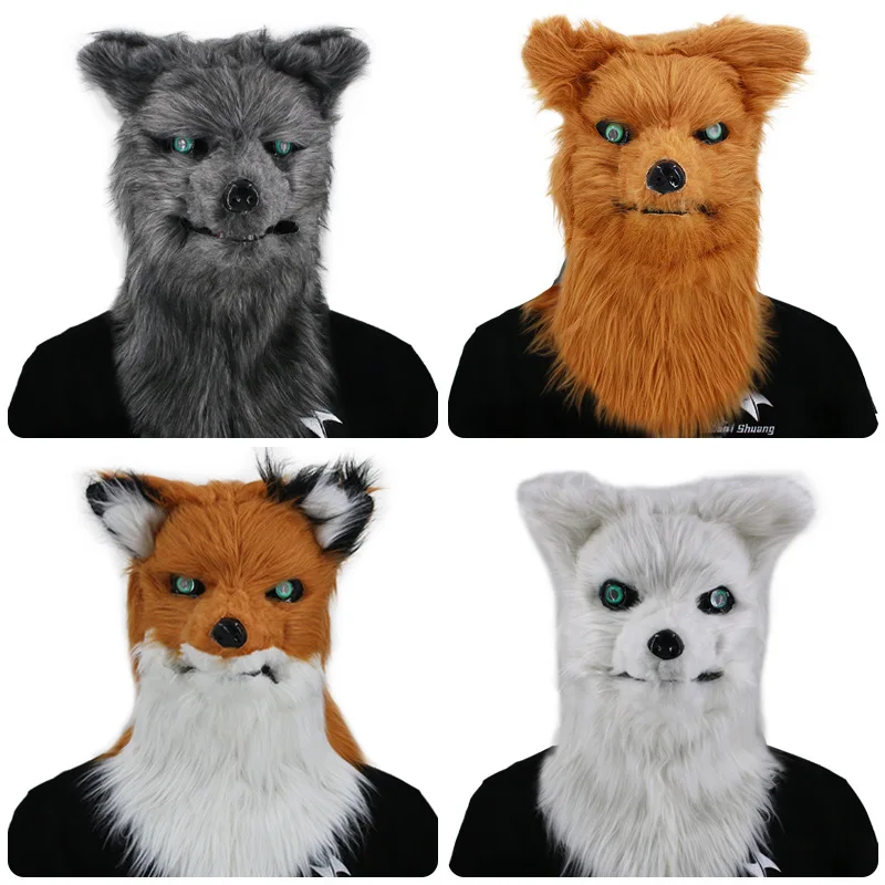 Funny-Animal-Headgear-for-Costume-Parties-Realistic-Wolf-Mask-for ...
