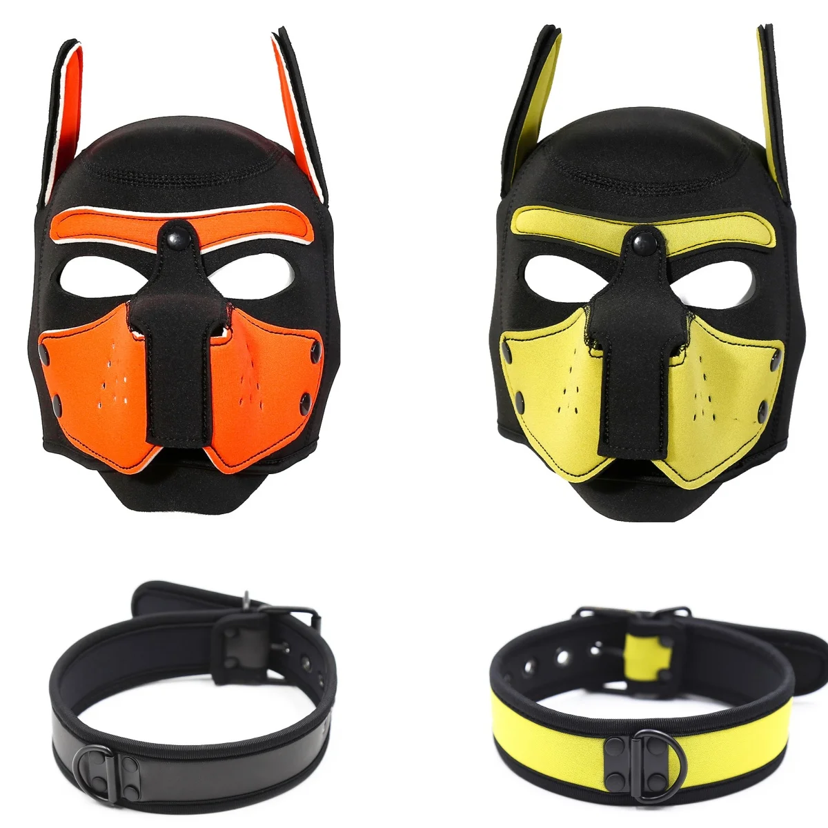 Exotic Accessories 10 Colors Latex Rubber Padded Dog Mask Hood with ...