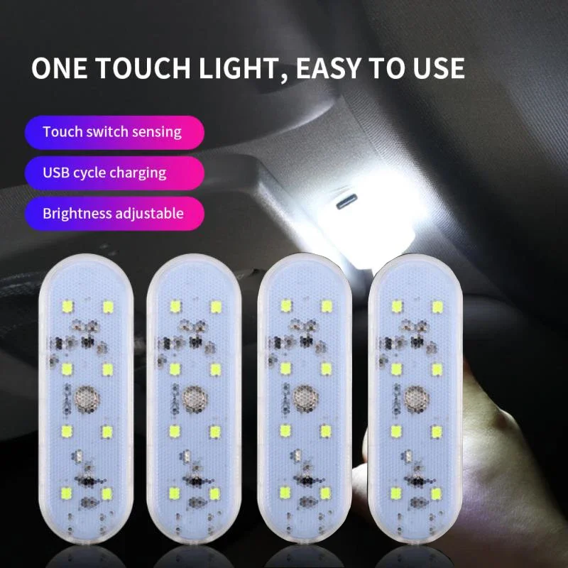 4pcs-2pcs-1pc-8-LED-Car-Touch-Light-Interior-Dome-Light-Finger-Touch ...
