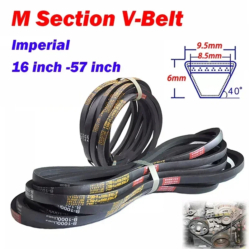 1Pcs V-Belt M Section M-16 to M-57 Imperial 9.5mm x 6mm Transmission ...