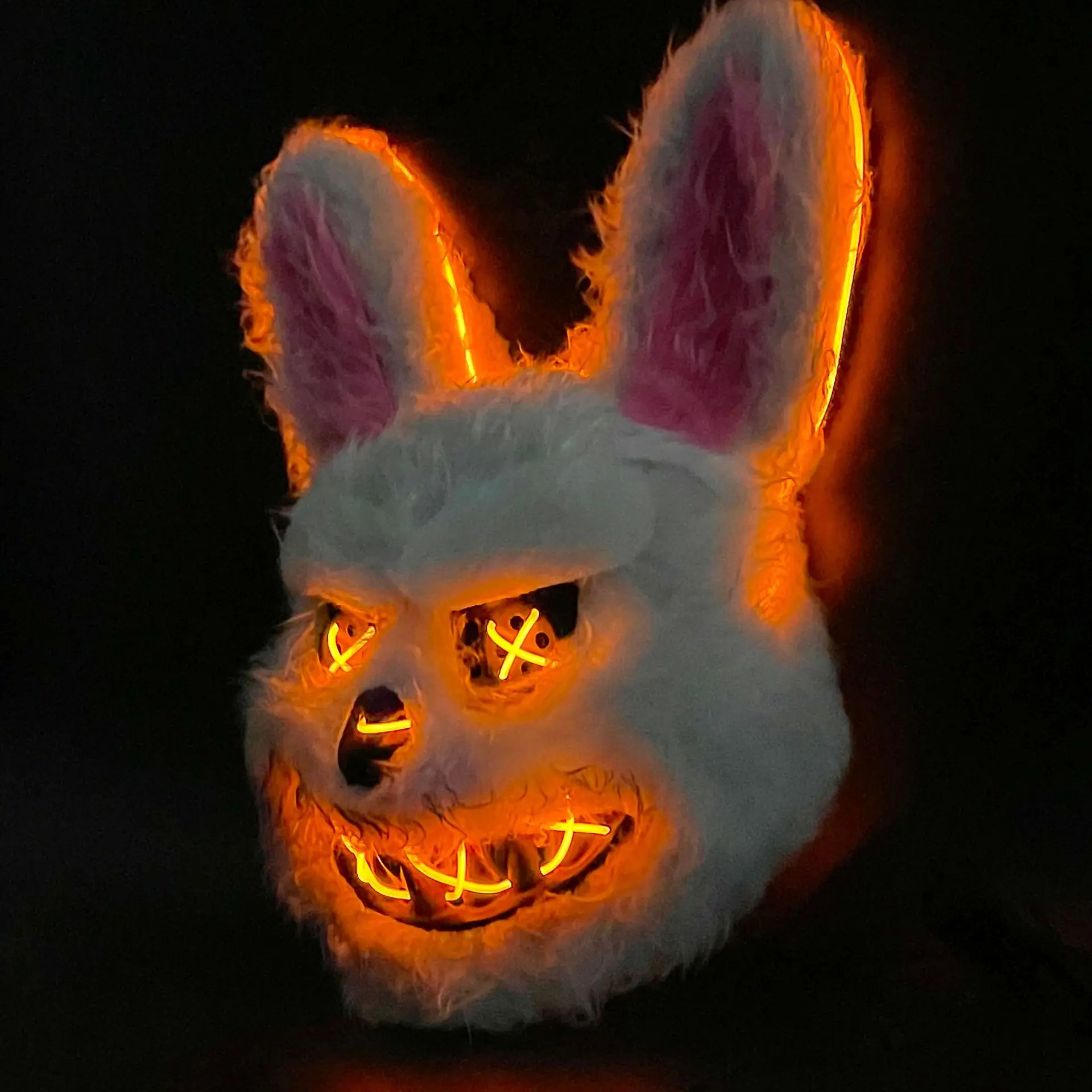 Halloween-Led-Bloody-Plush-Bunny-Mask-Ghost-Festival-Mask-Realistic ...