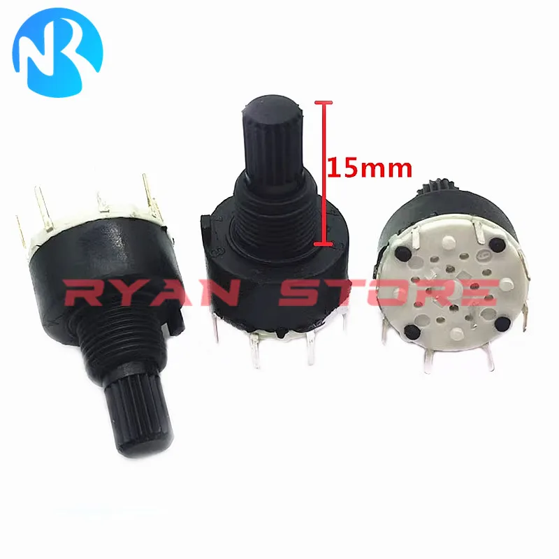 2PCS-SR16MM-Plastic-Rotary-Band-Switch-1-Pole-5-6-8-Position-16mm ...