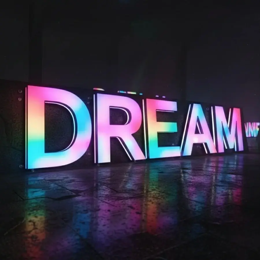 Custom RGB Metal LED Sign Wall Logo Outdoor Luminous Letter Company ...