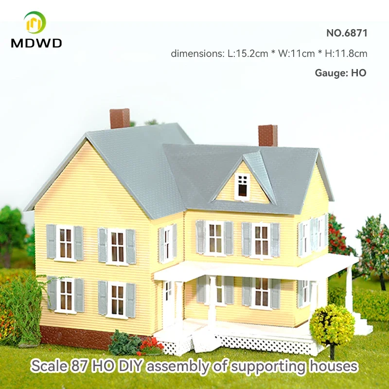 1pc-1-87-Ho-Scale-Model-Dwelling-House-American-Style-Courtyard-Model ...