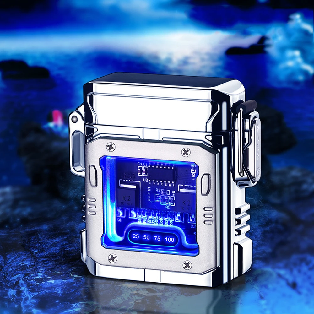 2023-New-Smart-Electronic-Pulse-Lighter-Transparent-Waterproof-Digital ...