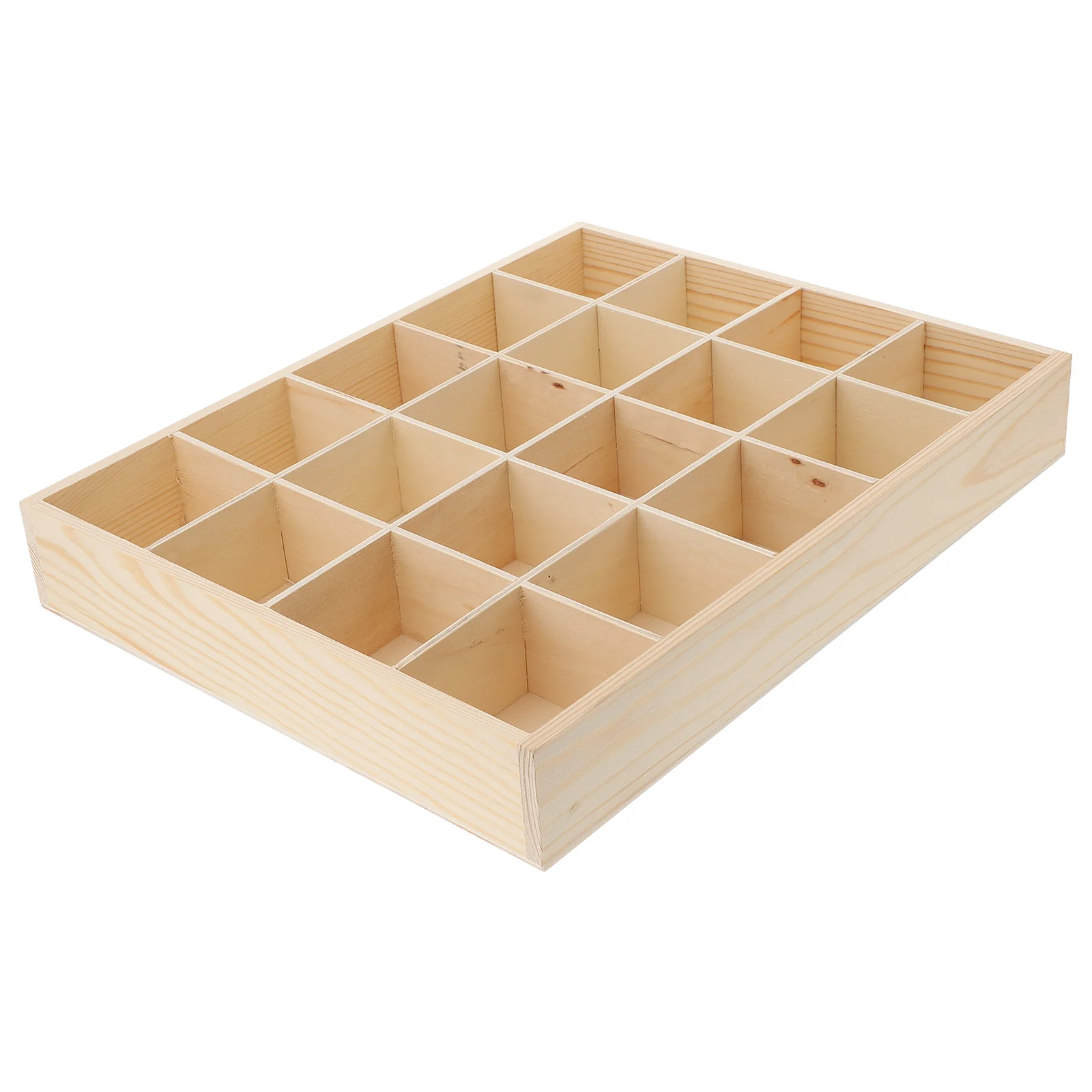 1pc-20-Compartment-Wooden-Storage-Box-Stable-Practical-Storage-Case ...