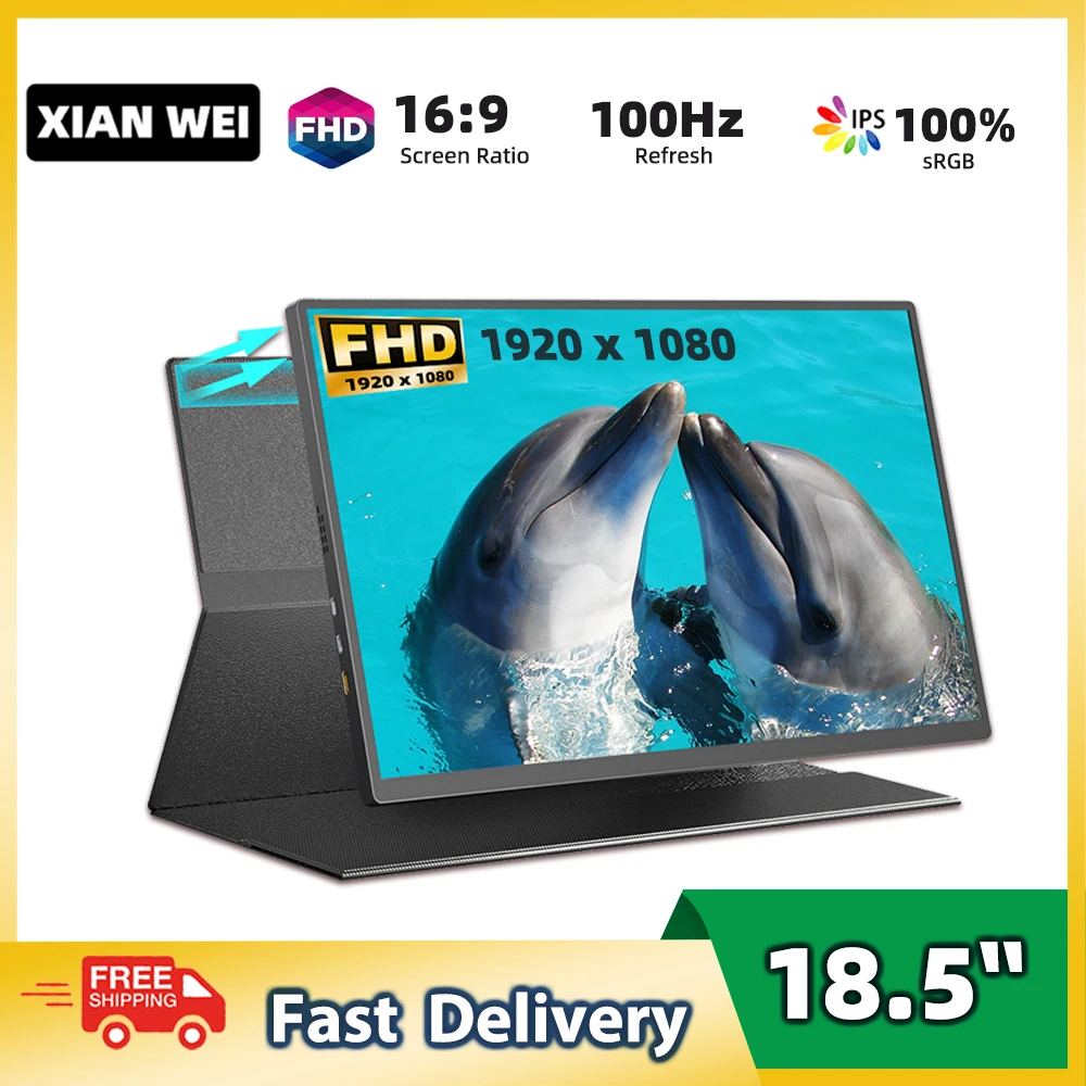 XIAN-WEI-100Hz-FHD-18-5-Portable-Monitor-External-Ofiice-Display-Screen ...