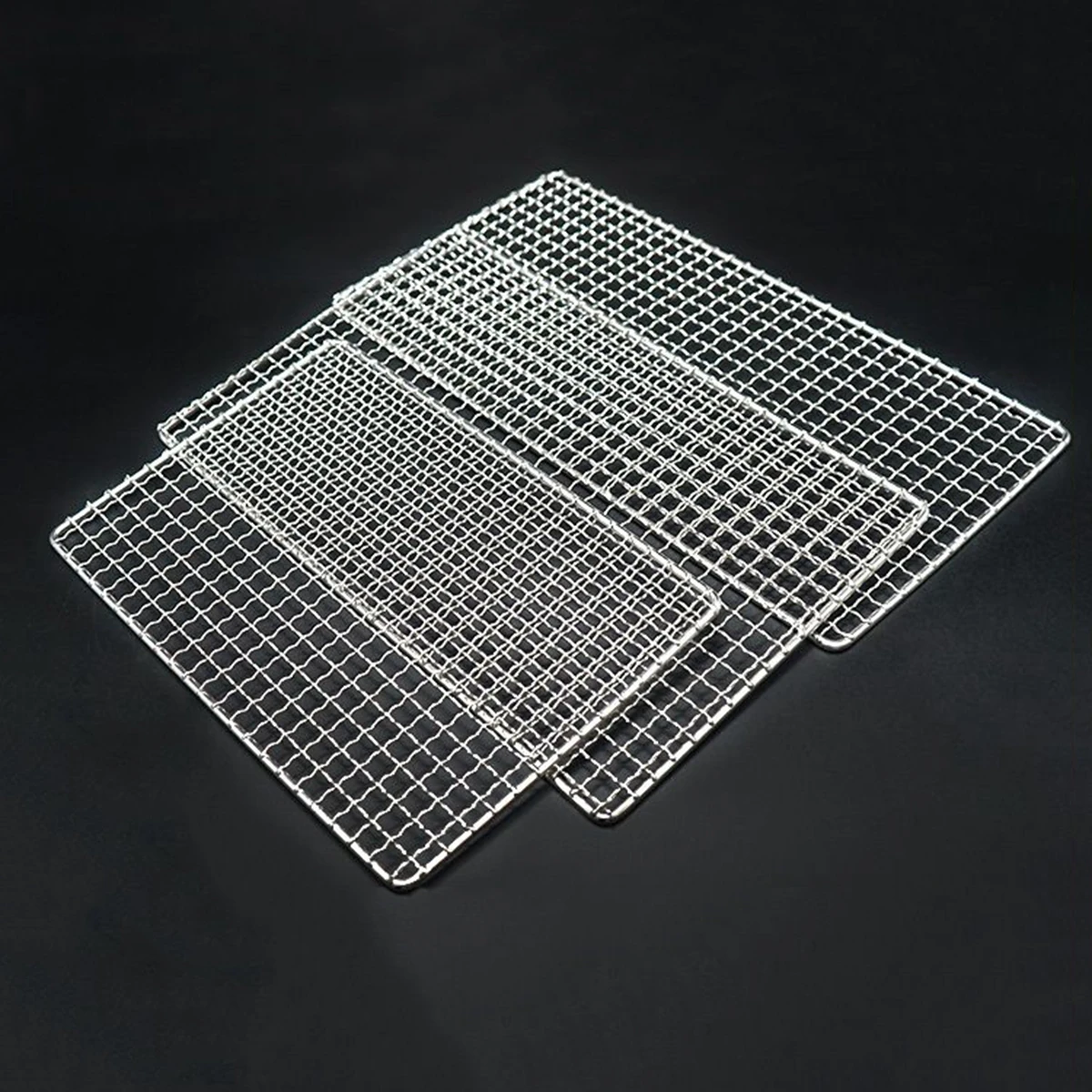 Reusable BBQ Grill 304 Stainless Steel Mesh Mats BBQ Grills Grate Grid ...