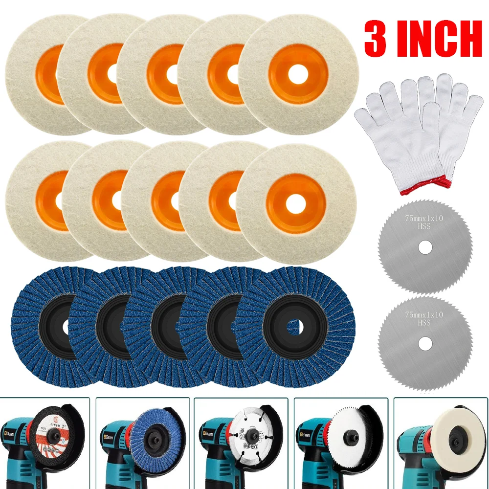 3-Inch-75mm-Wool-Polishing-Discs-Flap-Discs-Sanding-Discs-Grinding ...