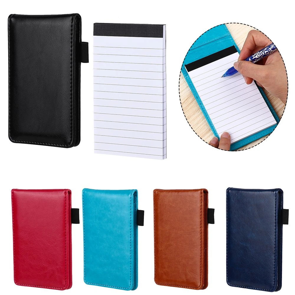 Leather Mini Pocket Notebook Multifunction A7 Planner Daily Memos Note ...