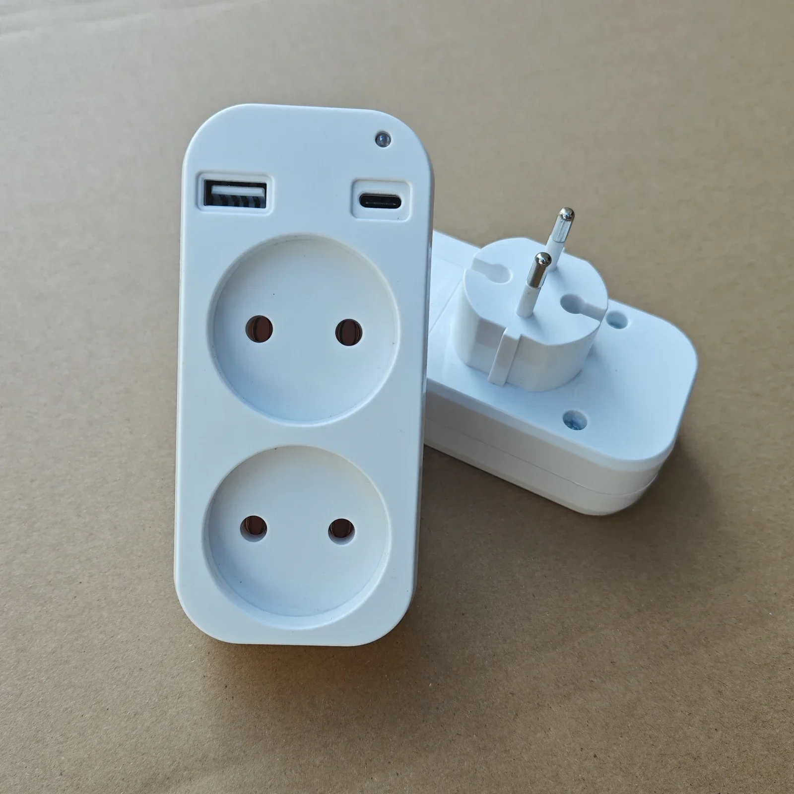 Adaptador de enchufe de salida USB tipo C, doble enchufe para carga de ...