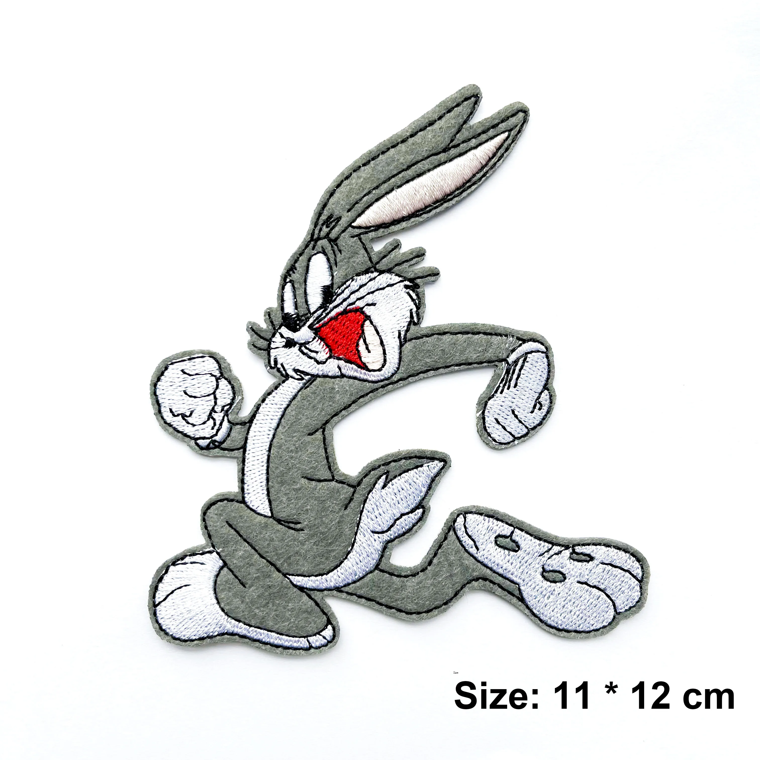 Gray-and-White-Rabbit-Patches-Embroidery-Applique-Ironing-Clothing ...