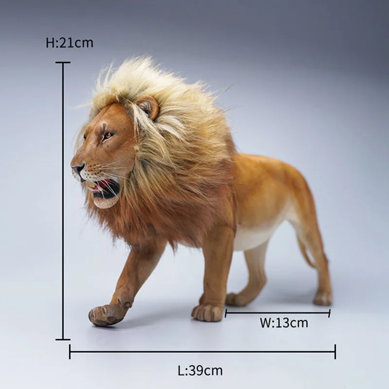 JXK082-1-6-Scale-Scene-Accessories-Simulation-Animal-Planted-Hair-Lion ...