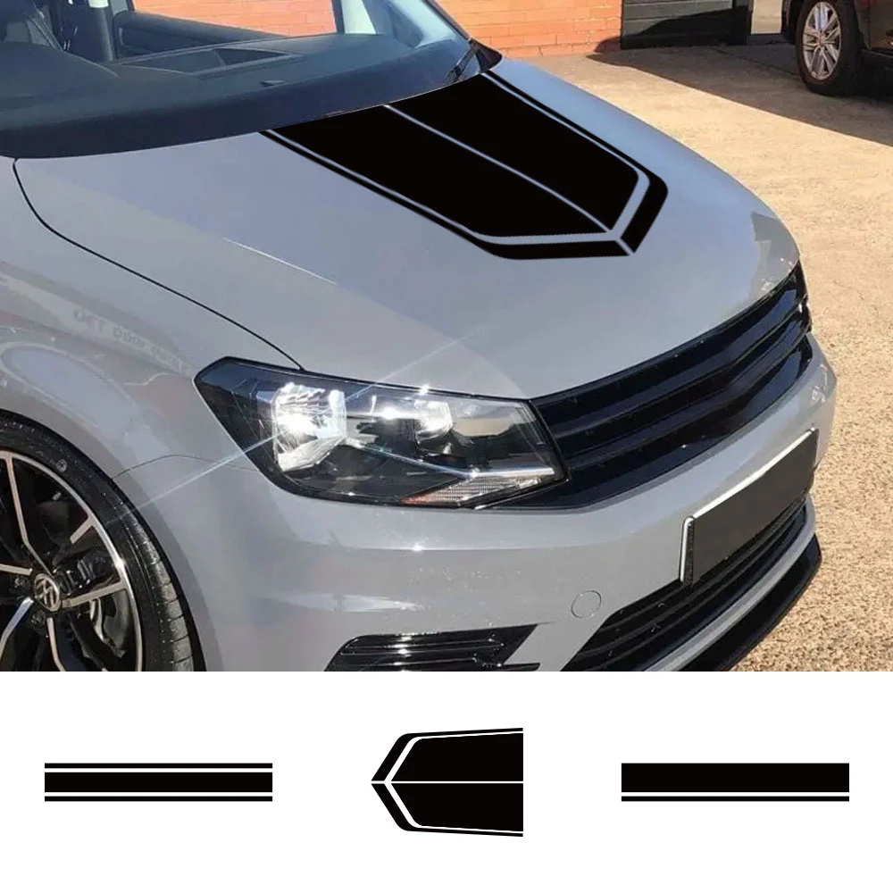 2PCS Car Hood Stickers For Volkswagen VW Caddy MK1 MK2 MK3 MK4 4 3 2 ...